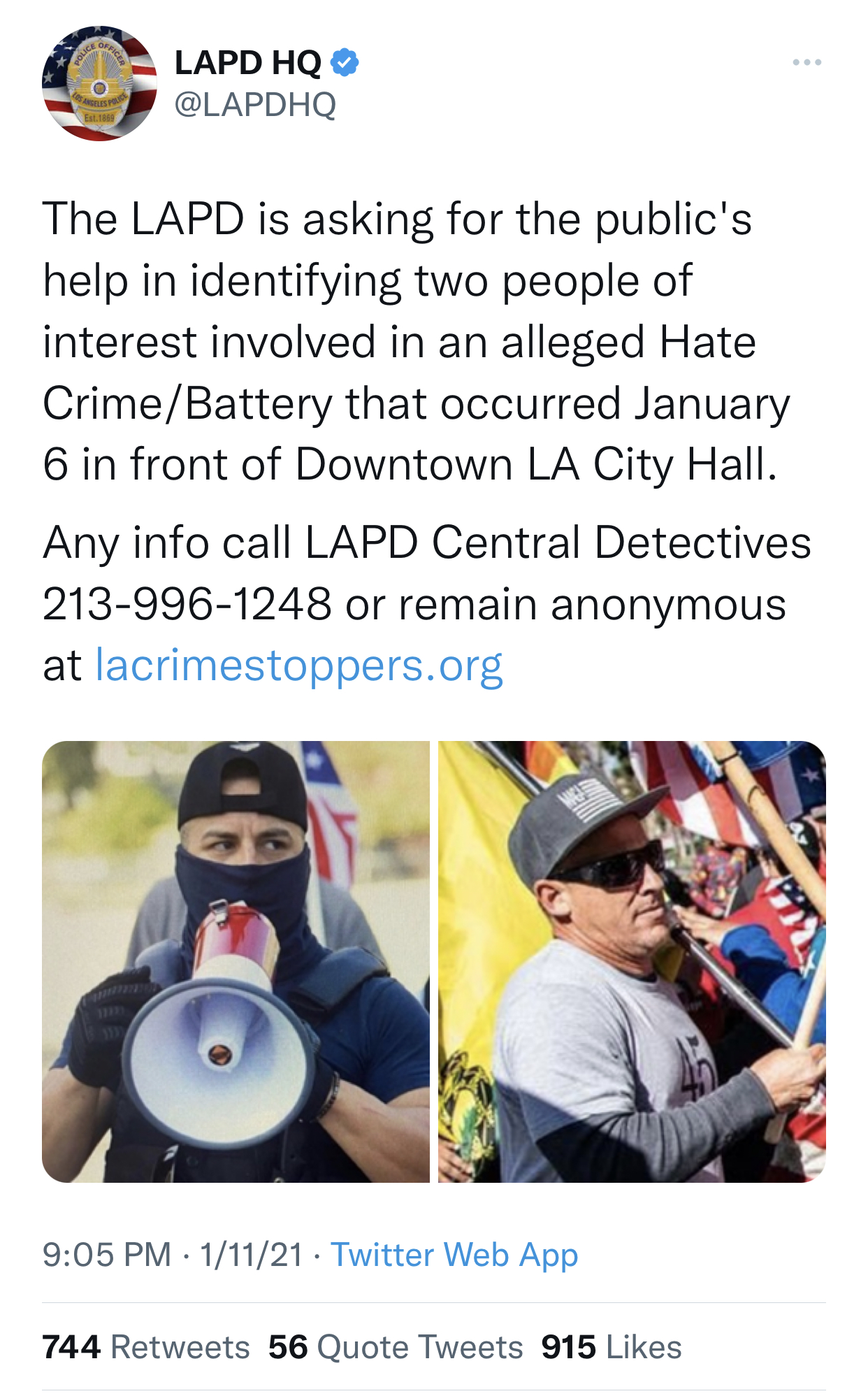 LAPD Captain Cost City More Than a Million Dollars, Then Became Twitter ...